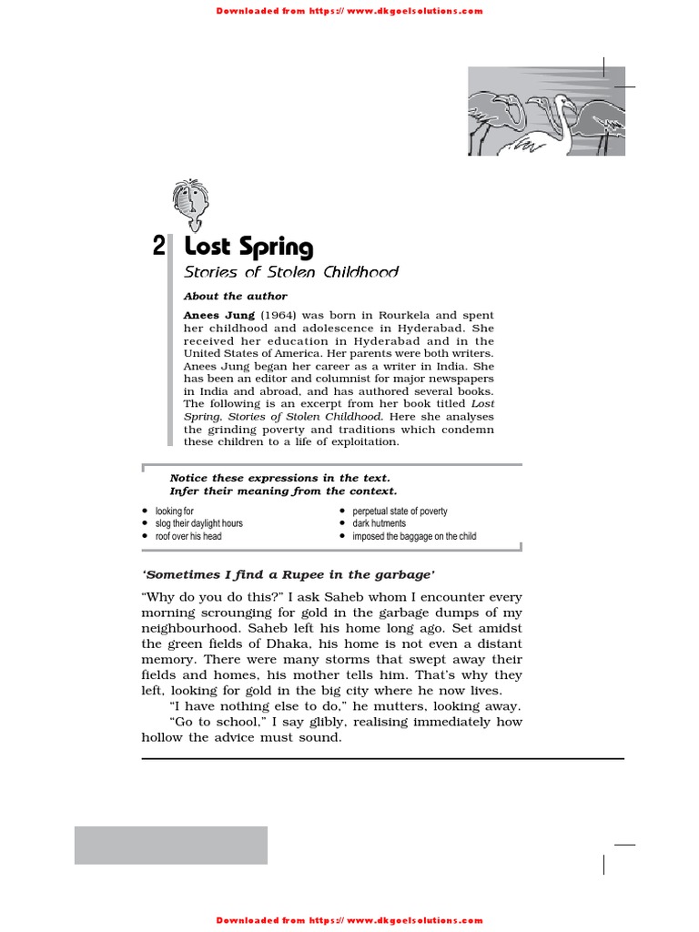 NCERT Class 12 English Lost Spring | PDF | Metaphor