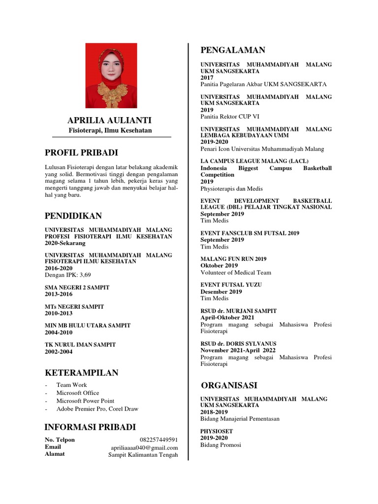 CV Aprilia Aulianti | PDF