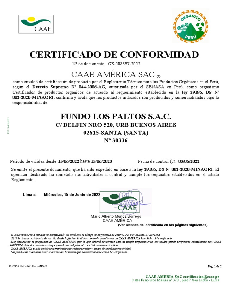 Certificado Caae 30336 20220616 1 | PDF