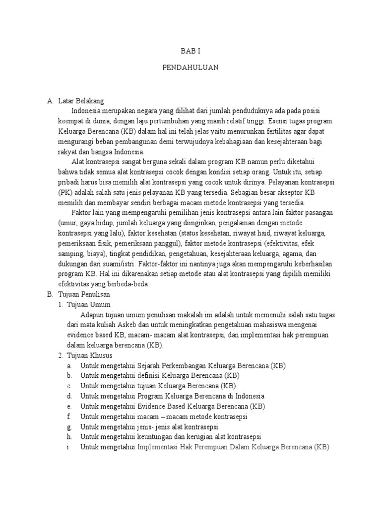 Makalah Evidance Based Dalam KB | PDF