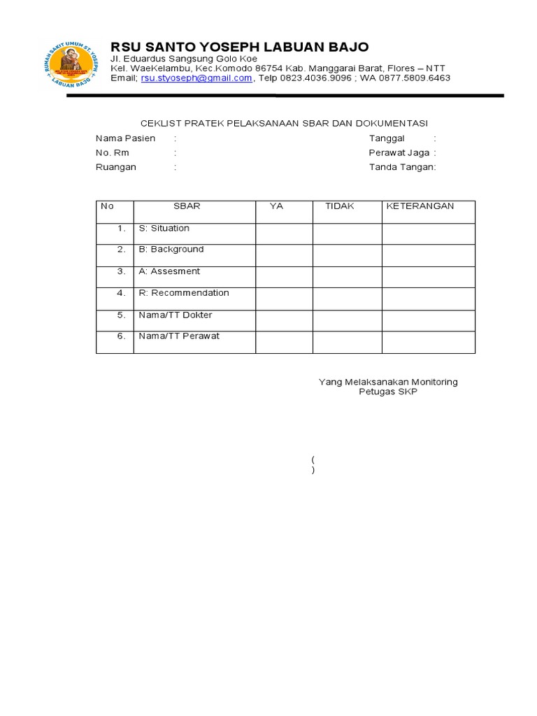 Ceklist Evaluasi Monitoring Obat Lasa Dan Obat High Alert Di Ruangan | PDF