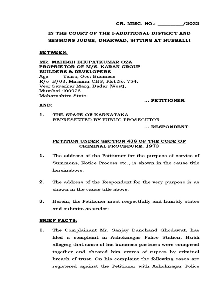 Aba - 30072022 | Download Free PDF | Bail | Complaint