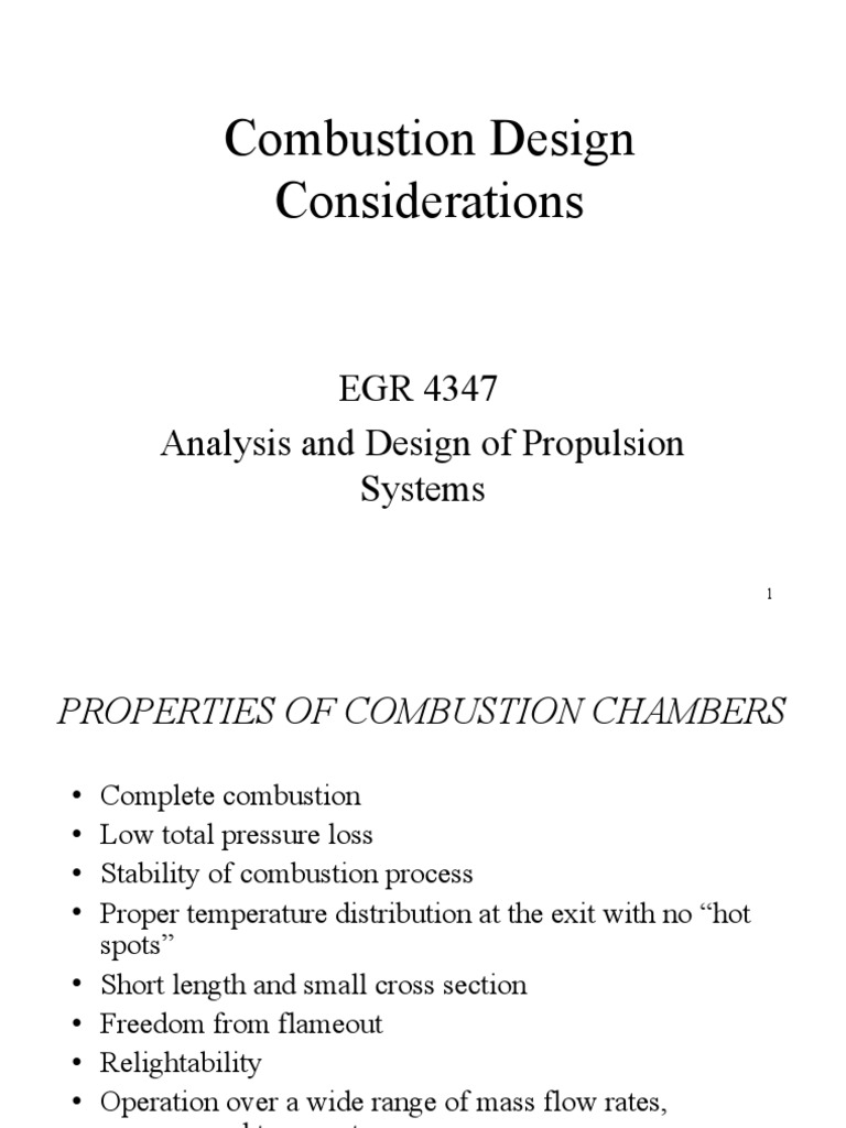 Lesson 16 Combustor Design Considerations | PDF | Combustion ...