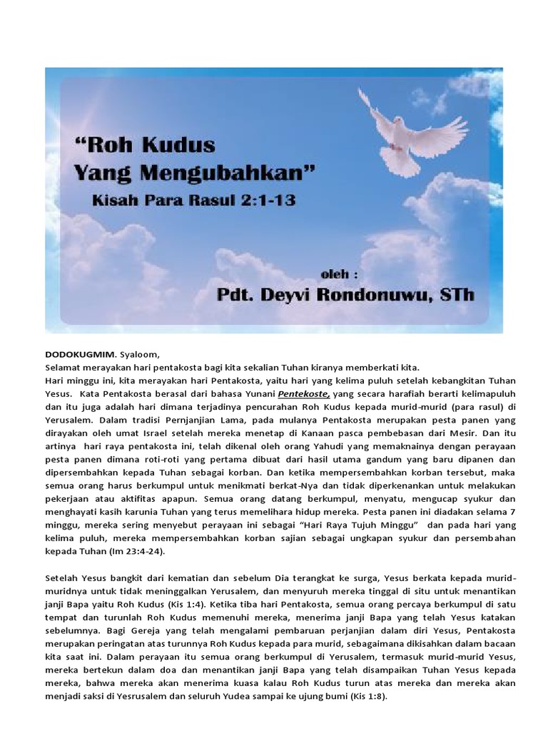 Khotbah Kisah para Rasul 2 | PDF