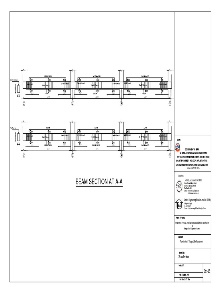 Beam Section Drawings for Gumba Project | PDF