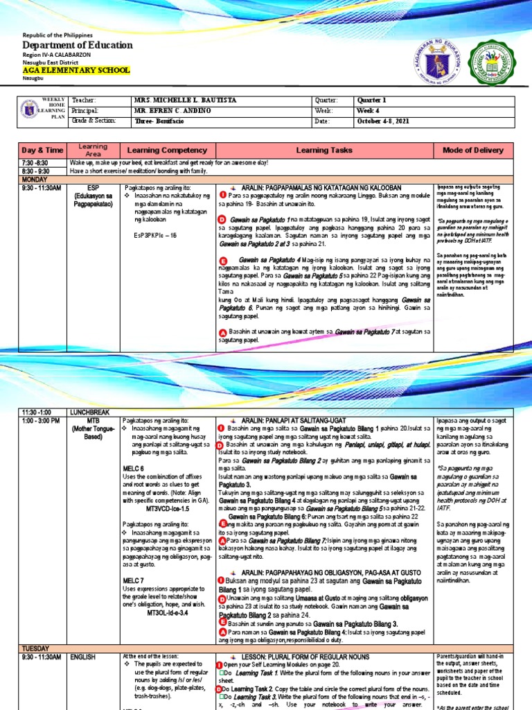 4 WHLP GR3 Q1 W4 | PDF