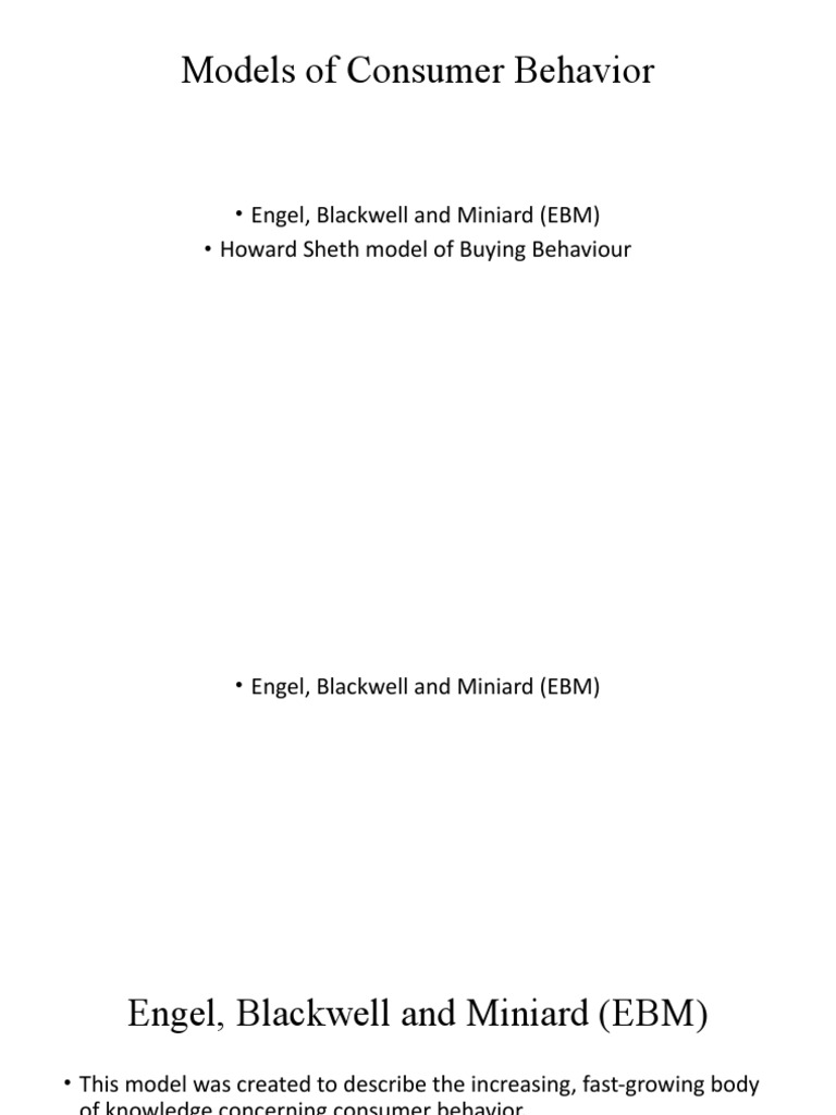 EBM Model | PDF | Consumer Behaviour | Behavior