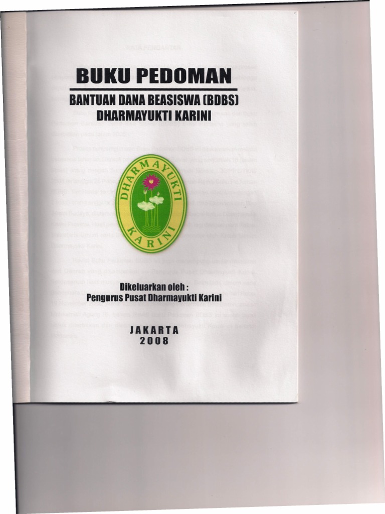 Buku Pedoman Bdbs Dharmayukti Karini | PDF