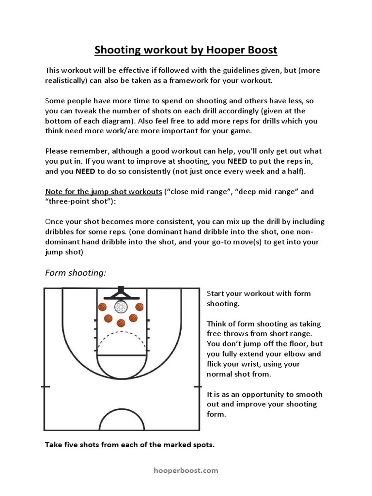 Shooting Workout By Hooper Boost Pdf Sports Rules And Regulations