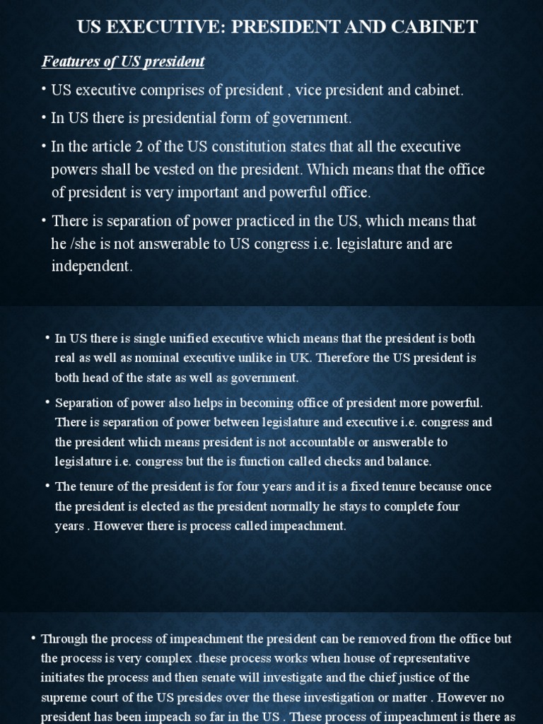 An In-Depth Look at the Structure and Powers of the US Executive Branch ...