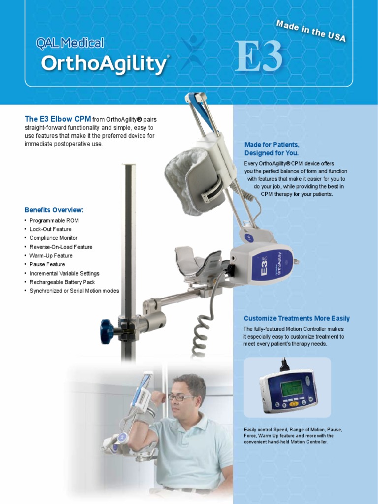 The E3 Elbow CPM: Made For Patients, Designed For You | PDF ...