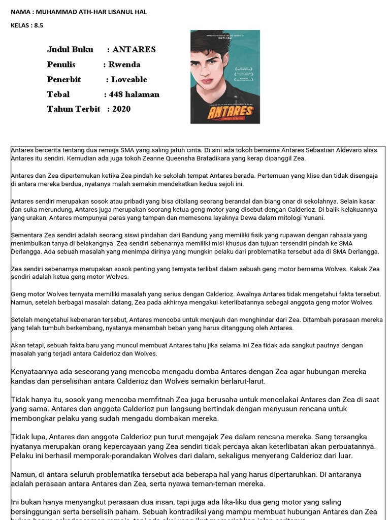 Ulasan Buku Antares | PDF | Fiksi Umum