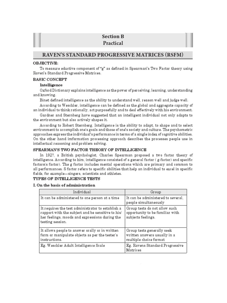 RSPM Manual | Download Free PDF | Intelligence | Extraversion And ...