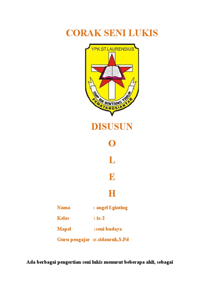 Tugas 1 Seni Rupa | PDF | Puisi | Klasik