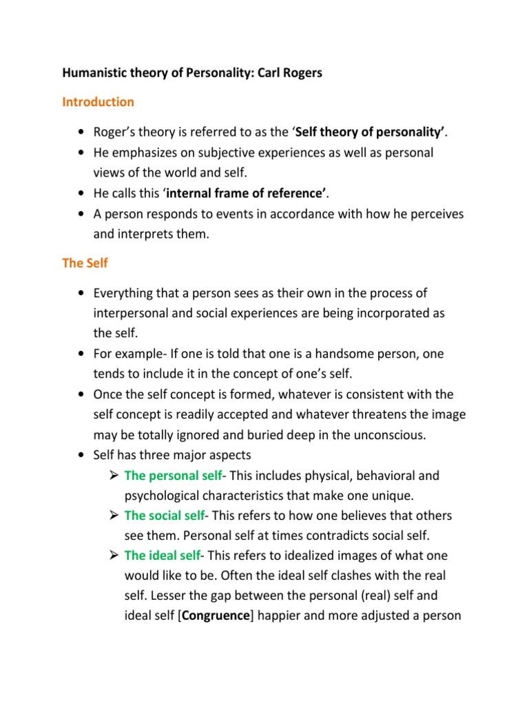 Carl Rogers | PDF | Self Concept | Self