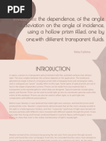 Hollow Prism - Physics Investigatory Project Class 12 CBSE | PDF ...