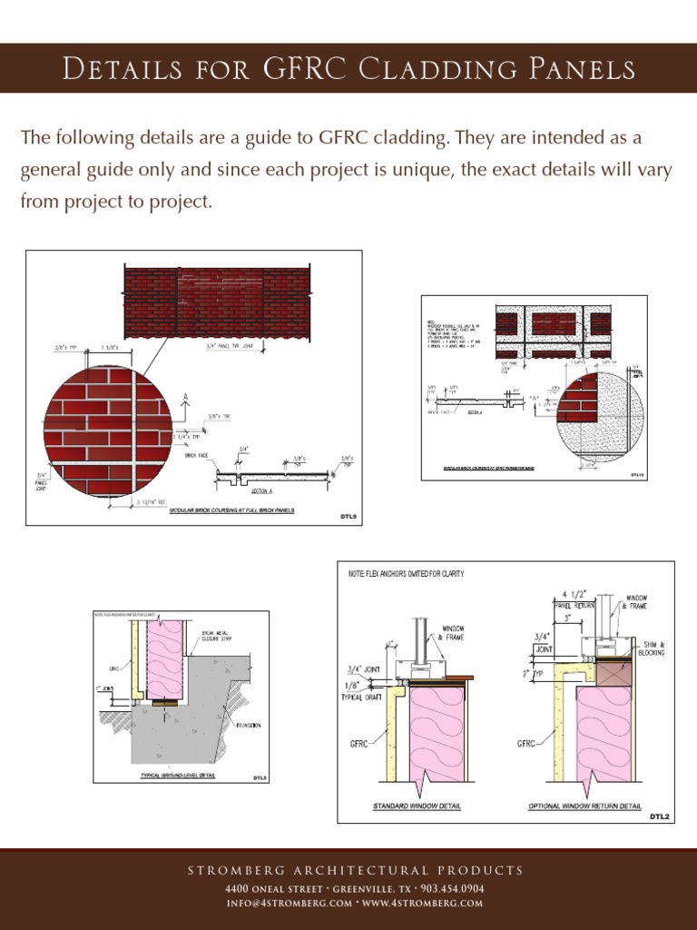 Details For GFRC Cladding Panels | PDF | Buildings And Structures ...