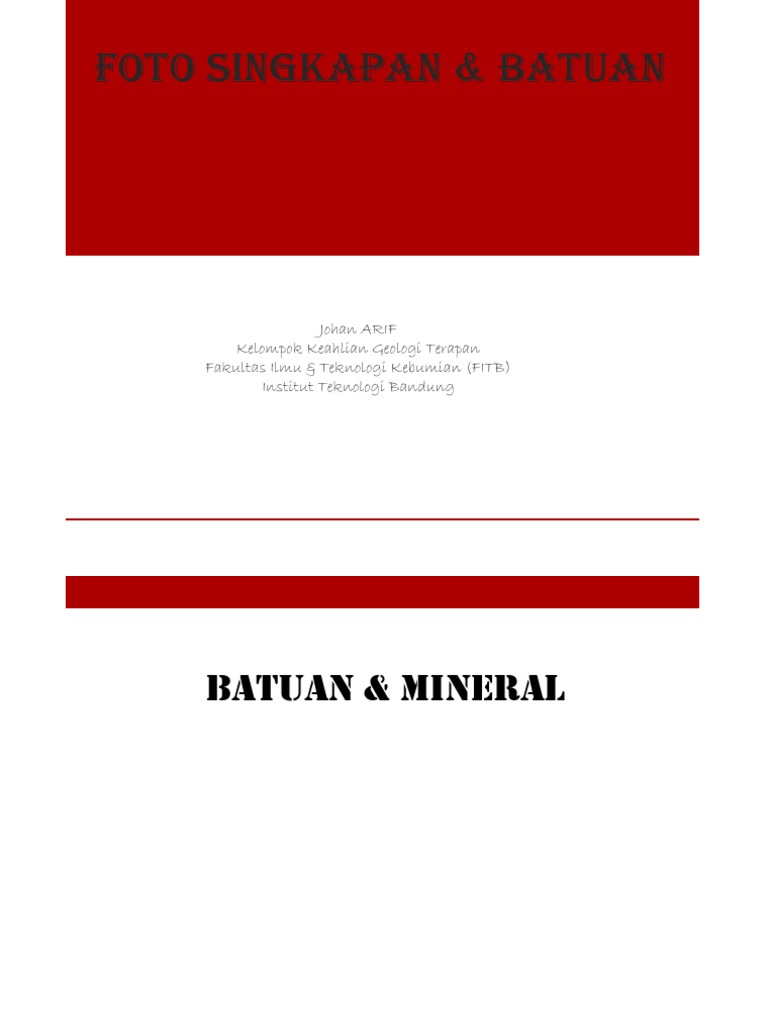 Foto Singkapan, Batuan | PDF