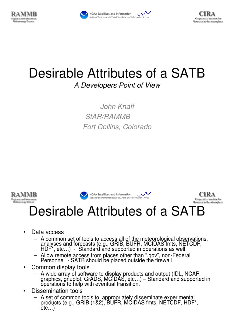 Desirable Attributes of A SATB | PDF | National Weather Service ...