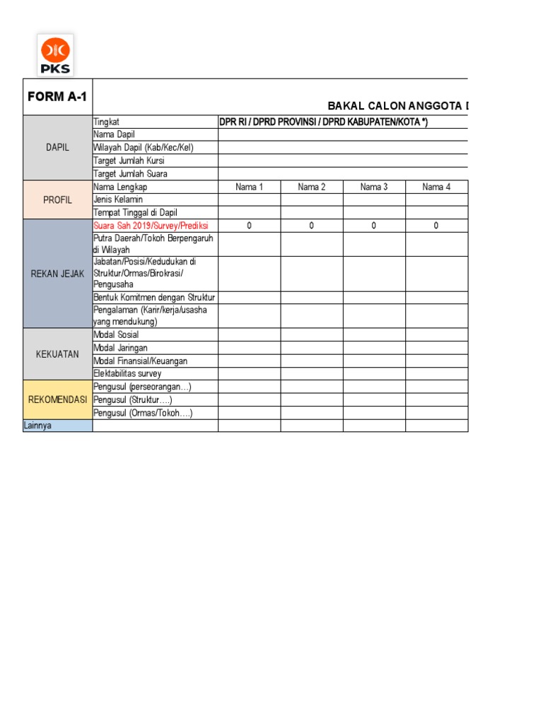 Form Penjaringan BCAD | PDF