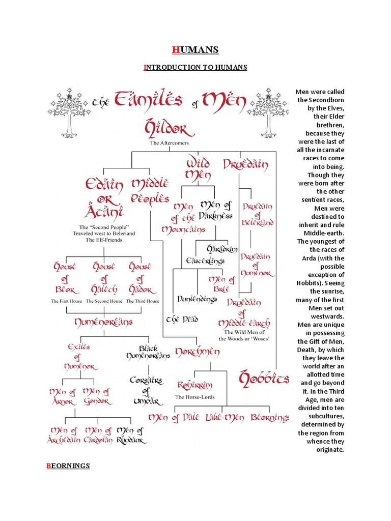 Humans | PDF | J. R. R. Tolkien | Middle Earth