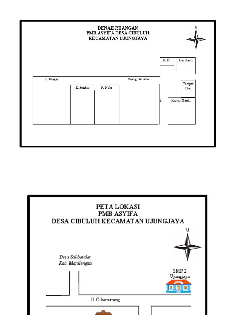 DENAH RUANGAN Pustu Cibulh | PDF