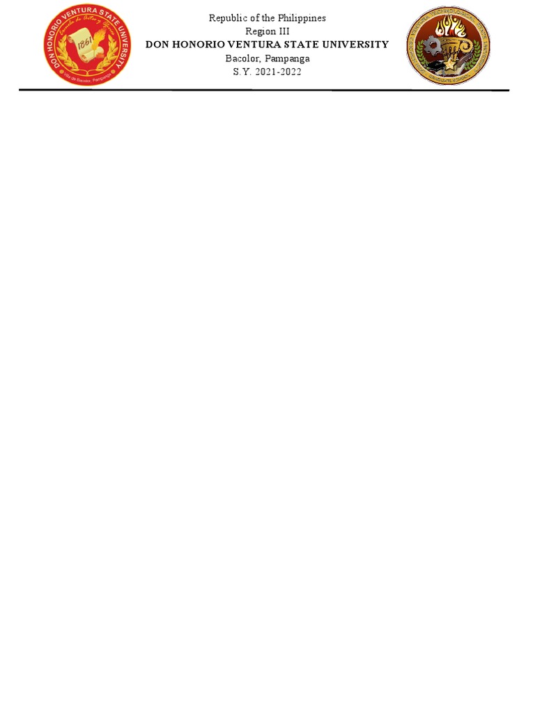 Don Honorio Ventura State University | PDF