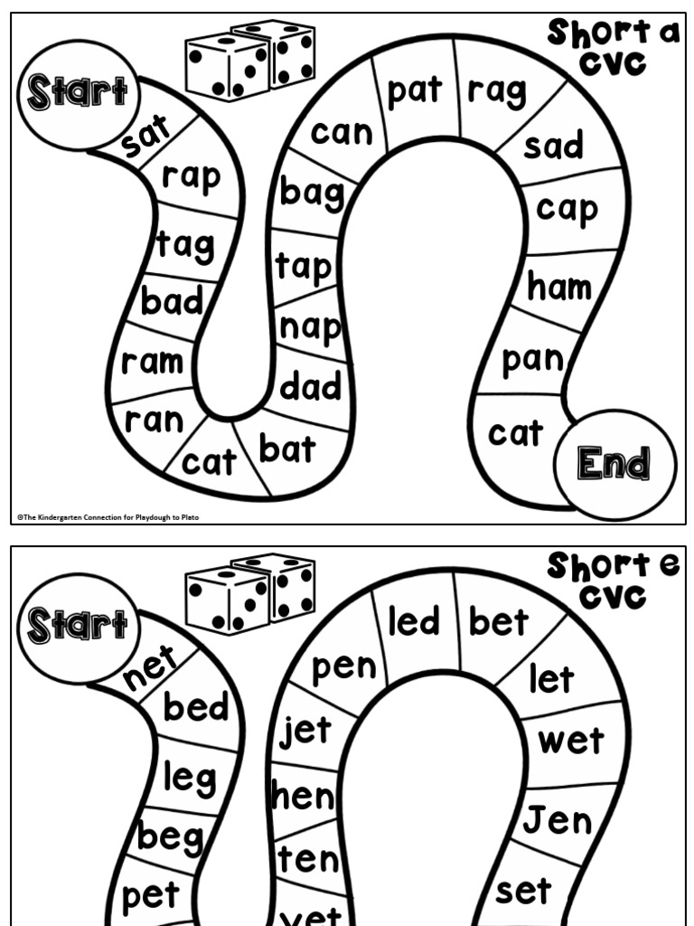 CVC Words Board Game | PDF