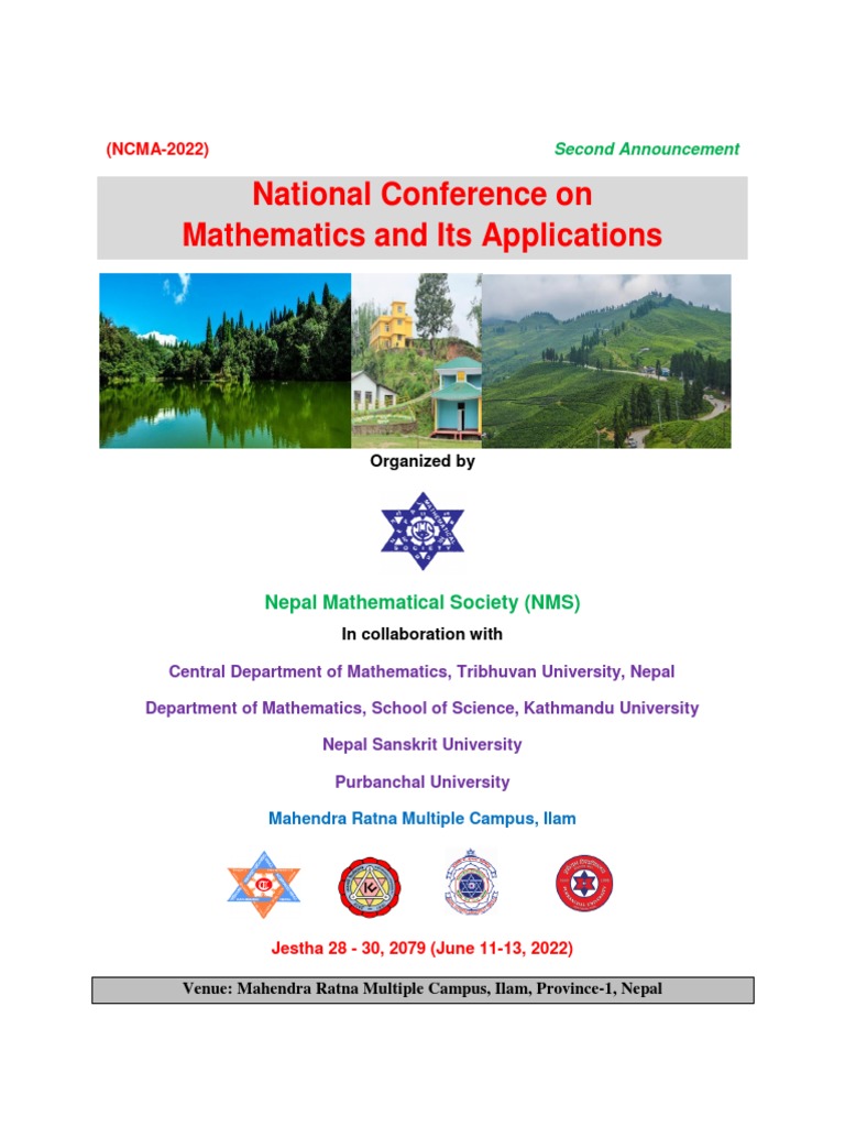 National Conference On Mathematics and Its Applications: (NCMA-2022) | PDF | Science