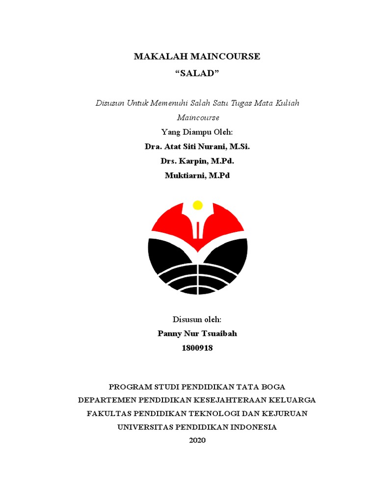 Makalah Salad untuk Mahasiswa Tata Boga | PDF