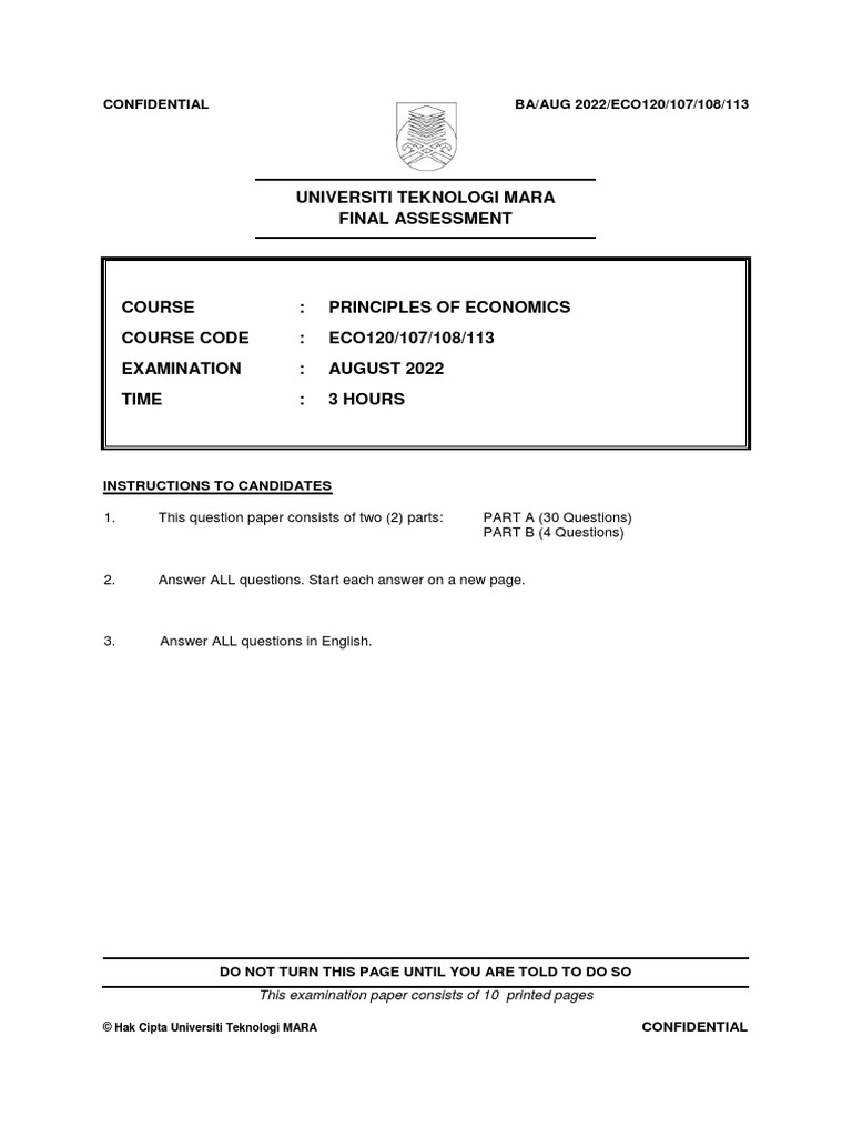 2022 - Final Eco120 - Set 1 Question | PDF | Gross Domestic Product ...