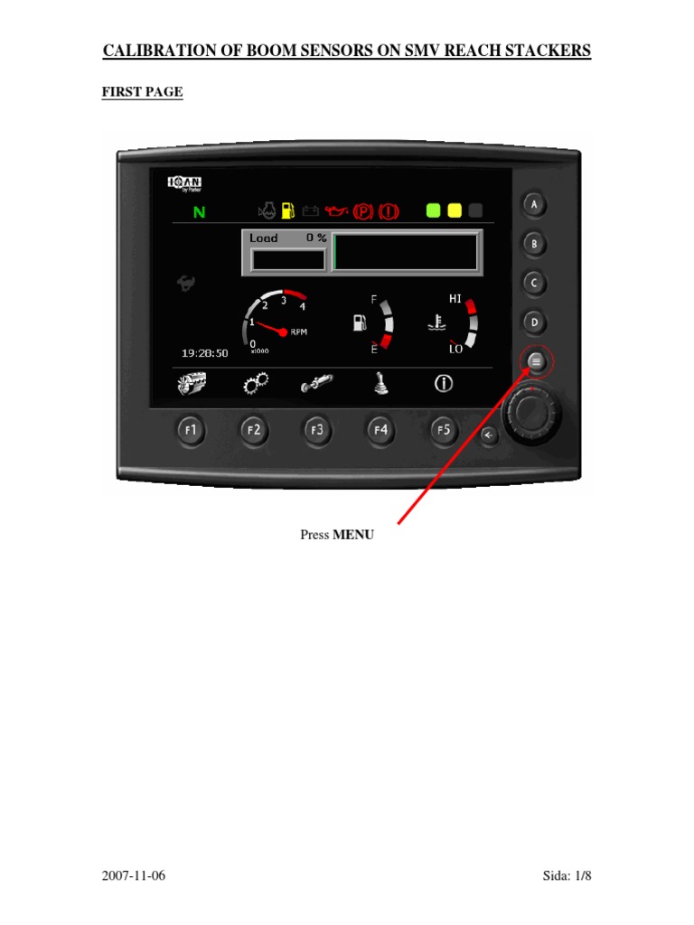Step-by-Step Instructions for Calibrating Boom Sensors on SMV Reach ...