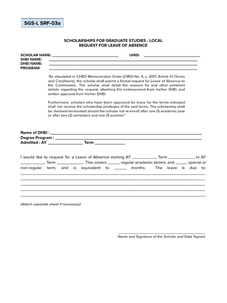 SGS-L Special Request Forms - LOA Request | PDF | Government | Academia