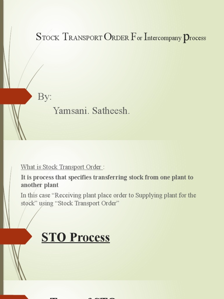STO Process Yamsani | PDF | Invoice | Receipt