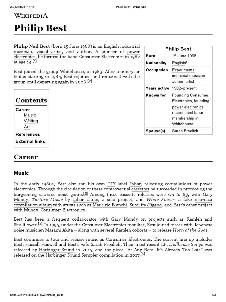 Philip Best - Wikipedia | PDF | Art