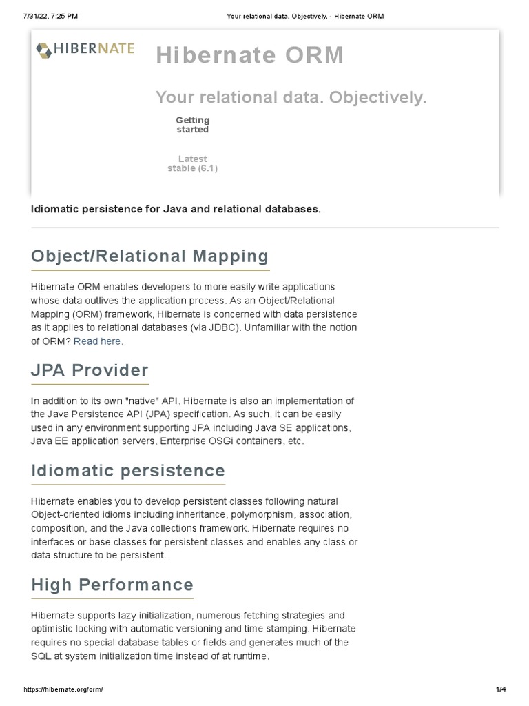 Your Relational Data. Objectively. - Hibernate ORM | Download Free PDF | Software | Computer ...