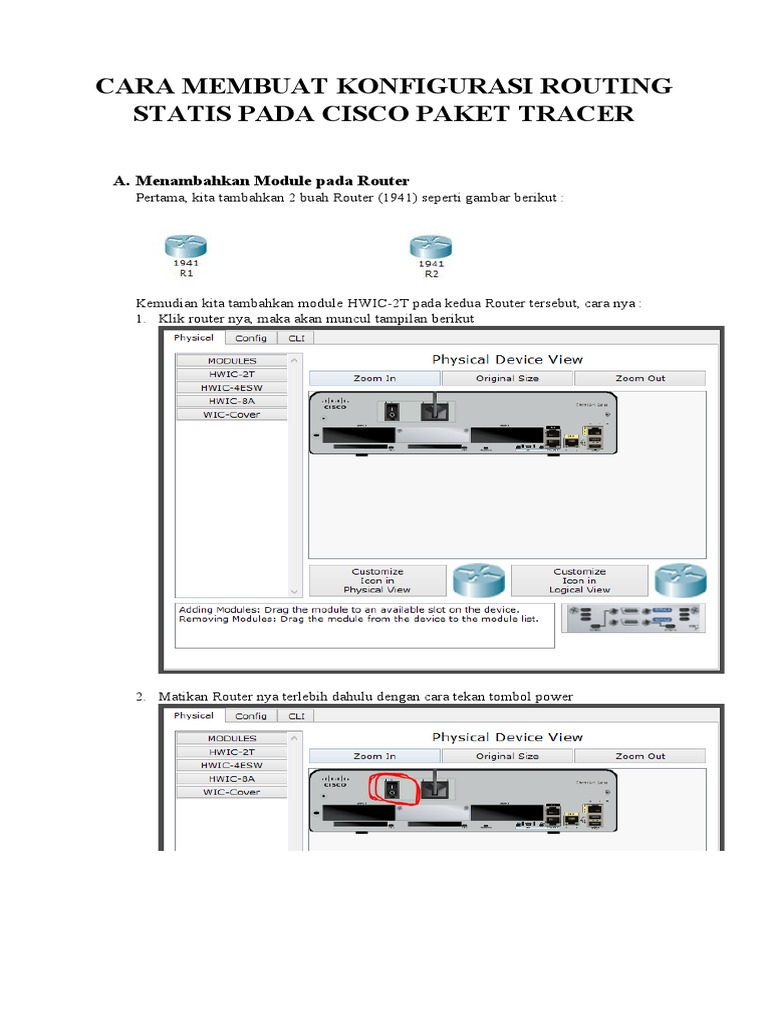 Tutorial Routing Statis | PDF