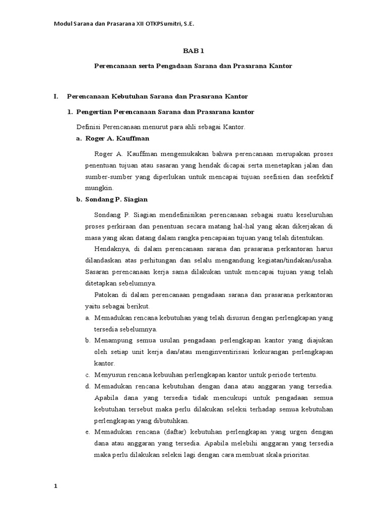 PERENCANAAN SARANA | PDF