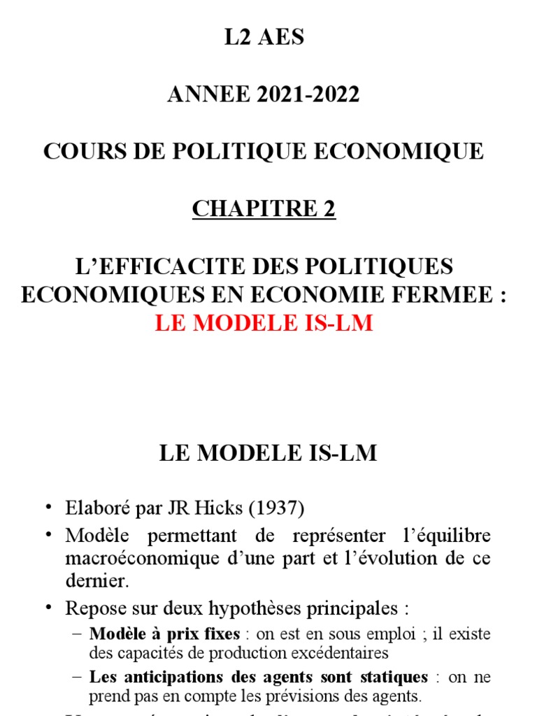 Chapitre 2 | PDF | Keynésianisme | Effet multiplicateur