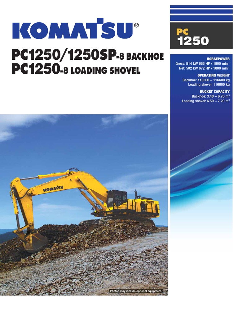 Komatsu PC1250-8 Backhoe Loader Specs & Features | PDF | Horsepower ...
