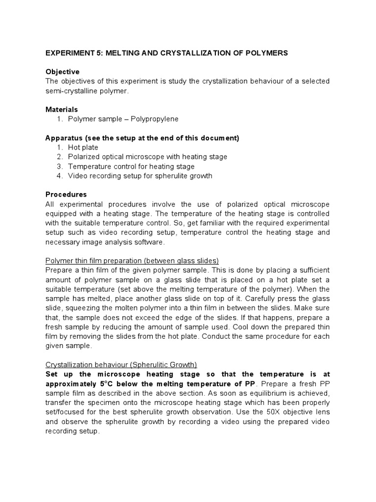 1) Experiment 5 Ebp116 Instruction-2022 | PDF | Glasses | Temperature