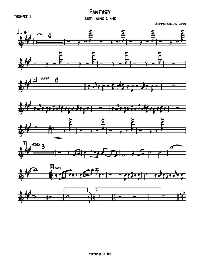 Fantasy - Brass - Trumpet 1 | PDF
