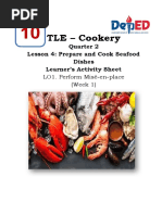 Lesson 2 Prepare and Cook Seafood Dishes Tle 10 | PDF | Shellfish | Seafood