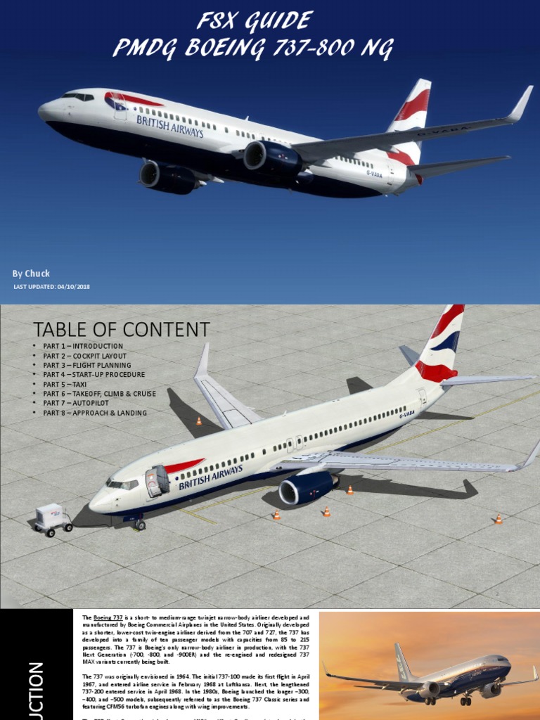 PMDG 737-800 NG FSX Guide | PDF | Cockpit | Vehicle Parts