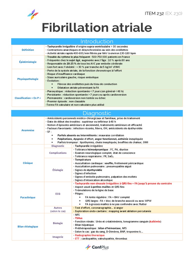 232R - Fibrillation Atriale - 0 | PDF | Médecine | Causes de décès