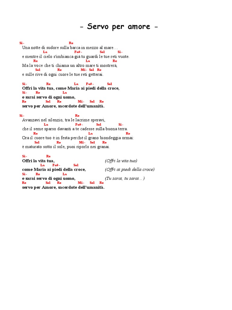 Servo Per Amore | PDF