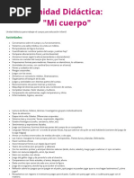 Unidad Didactica - Asi Es Mi Cuerpo | PDF | Lectura (proceso) | Science