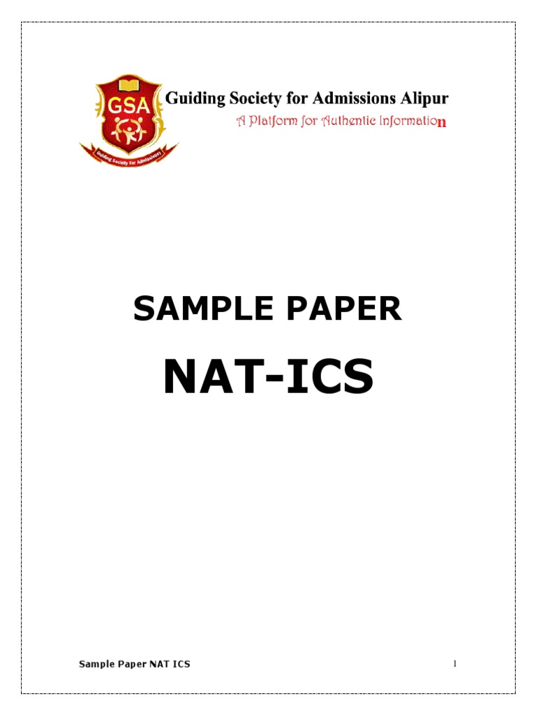 Sample Paper: Nat-Ics | PDF | Wire | Relational Model