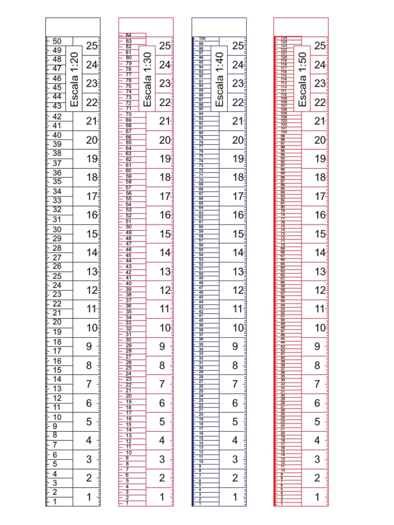 Plantillas De Escalímetro Para Imprimir Pdf