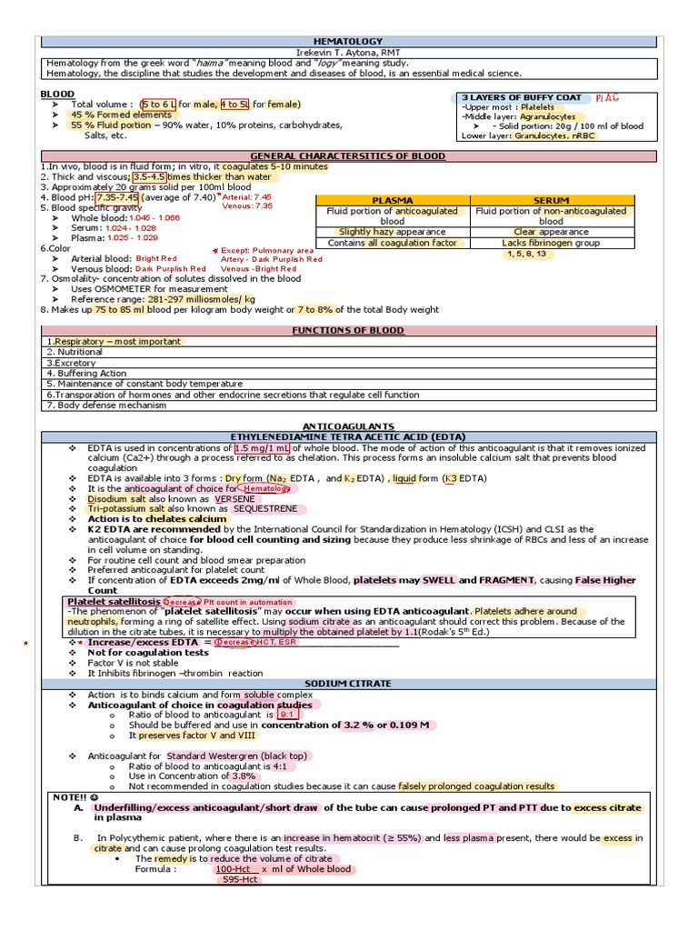 Hematology 1 New Ed | PDF | Haematopoiesis | Bone Marrow